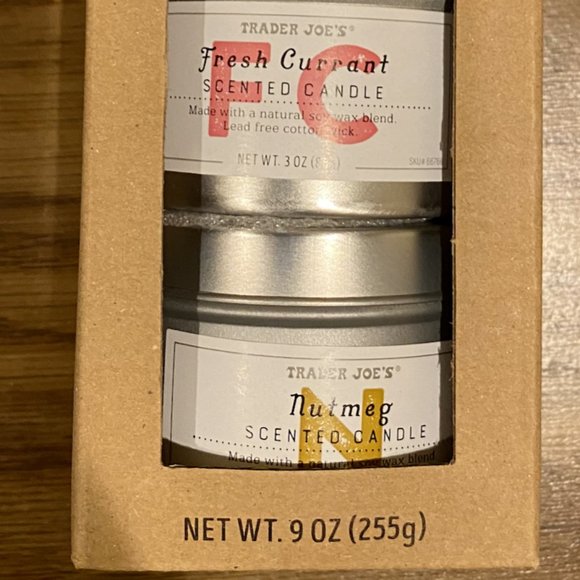 Trader Joe's | Accents | Trader Joes Candle Trio Soy Wax Blend Nutmeg Cranberry Fig New In Box ...